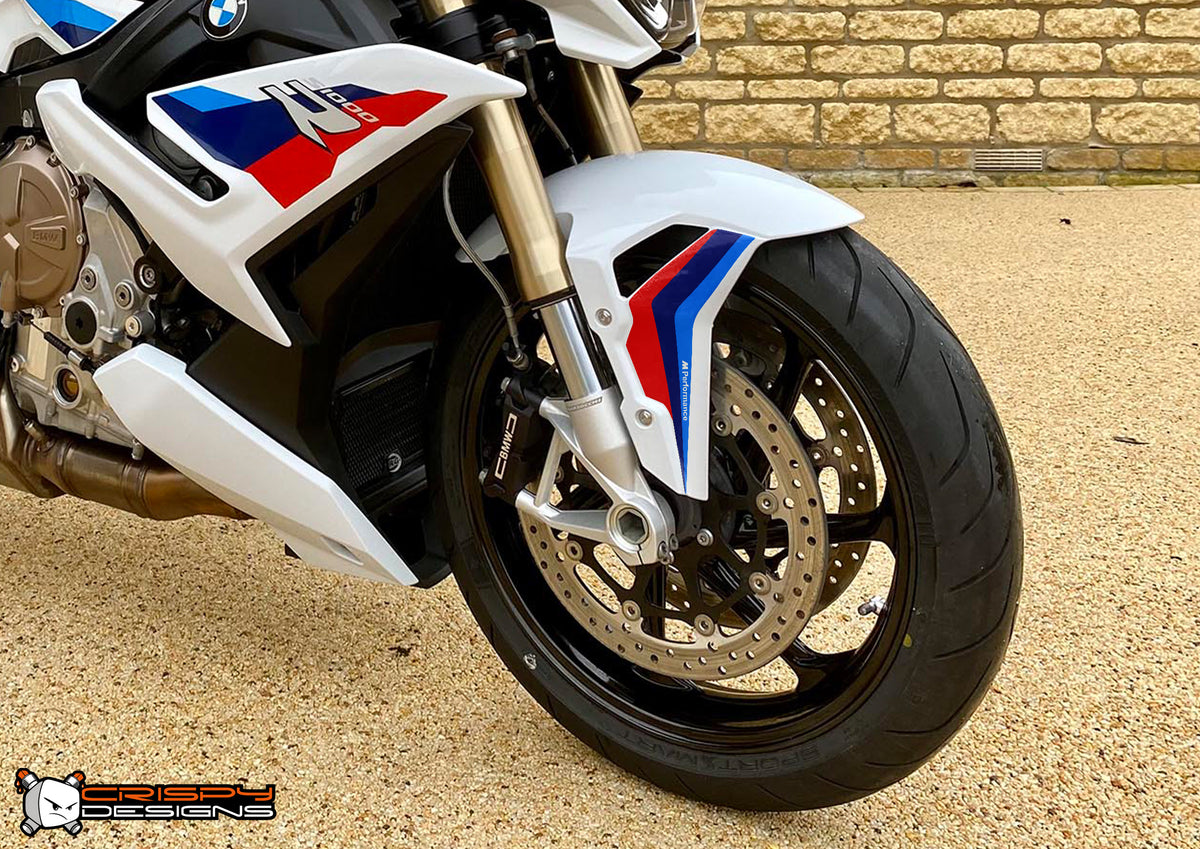 BMW (K63) S1000R 'M' style front fender decals – Crispy Designs ...