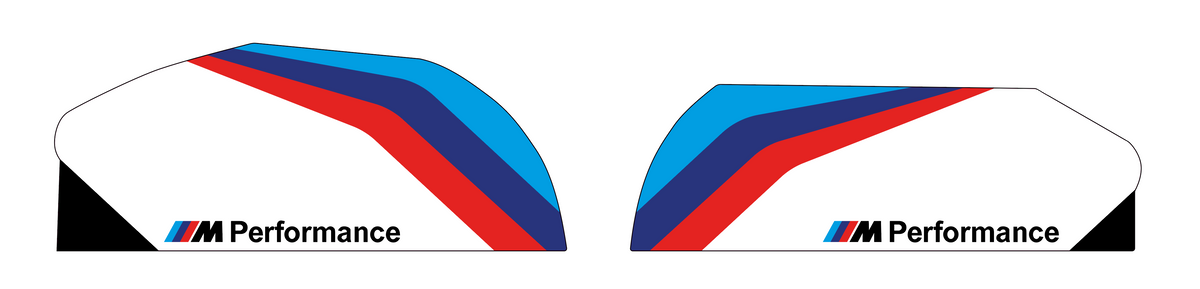 BMW S1000R & M1000R TecBike belly pan decals - M Performance style ...