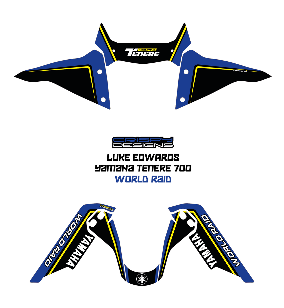 Edwards - Custom Tenere 700 WR fender and screen decals – Crispy ...