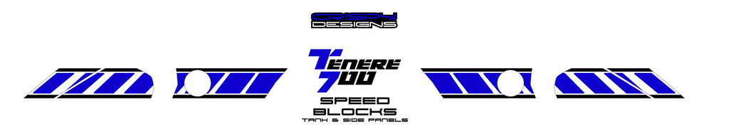 Yamaha Tenere 700 'Speed Blocks' tank & sides decal set - 2019 ...