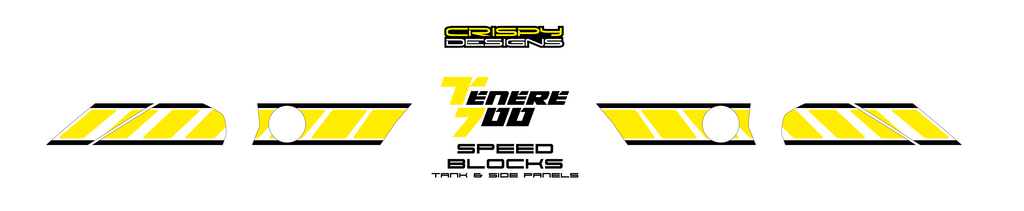 Yamaha Tenere 700 'Speed Blocks' tank & sides decal set - 2019 ...