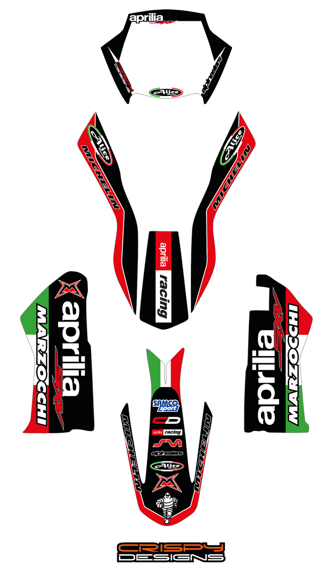 Jackson - Aprilia SXV custom decal set – Crispy Designs | Specialist in ...