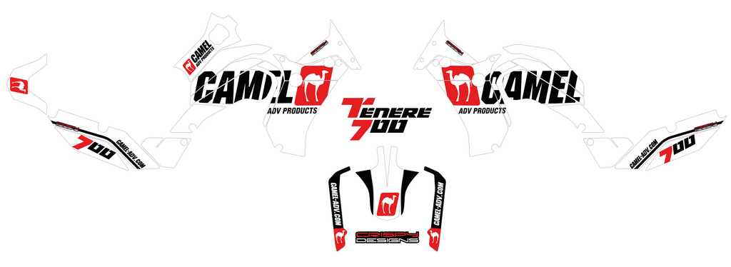Yamaha Tenere 700 'Camel ADV' decal kit – Crispy Designs | Specialist ...