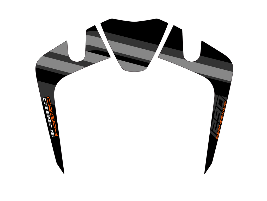Super S - 2021+ KTM 1290 Super ADV headlight surround decal set ...