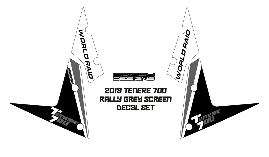Yamaha Tenere World Raid 700 screen decal set - 2022 – Crispy Designs ...