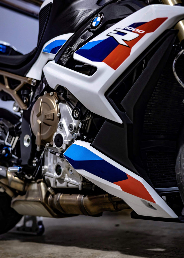 BMW (K63) S1000R 'M' style engine spoiler decals – Crispy Designs ...